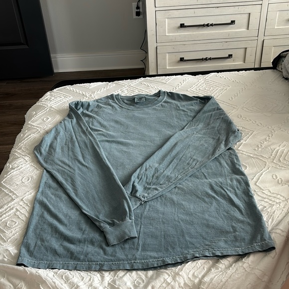 Comfort Colors | Shirts | Comfort Colors Blue Long Sleeve Shirt | Poshmark
